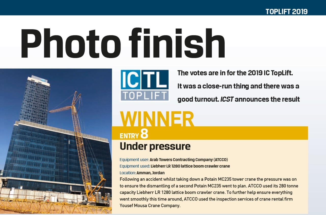 Winners of the International Cranes Magazine TopLift contest 2019 ...